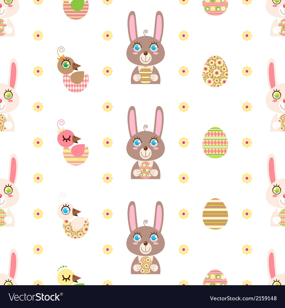 Easter seamless pattern Royalty Free Vector Image