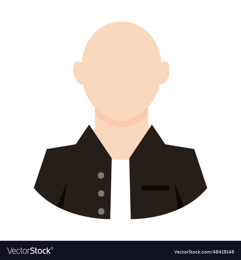 Isolated Colored Faceless Avatar Character Vector Image