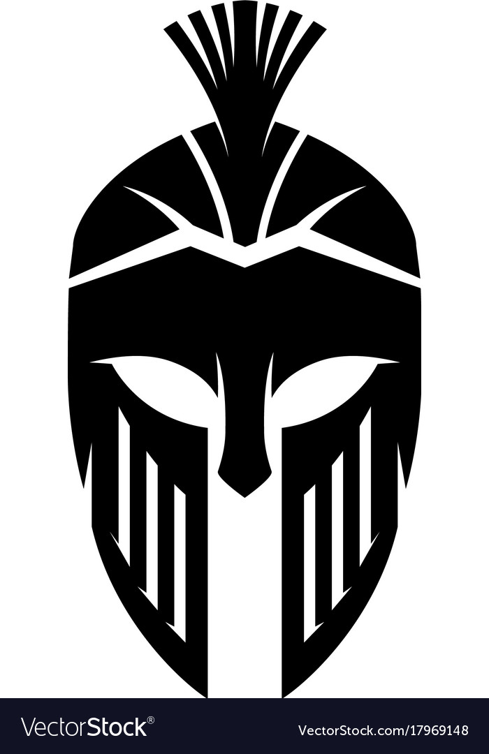 Spartan Helmet Logo Template Royalty Free Vector Image