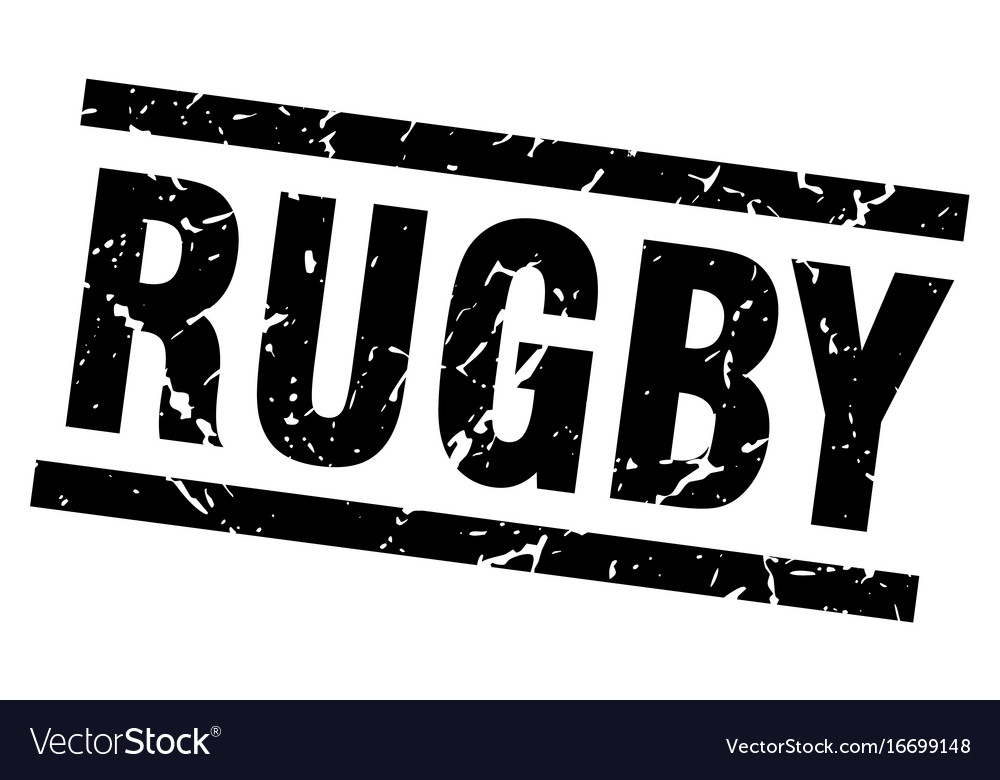 Square grunge black rugby stamp Royalty Free Vector Image