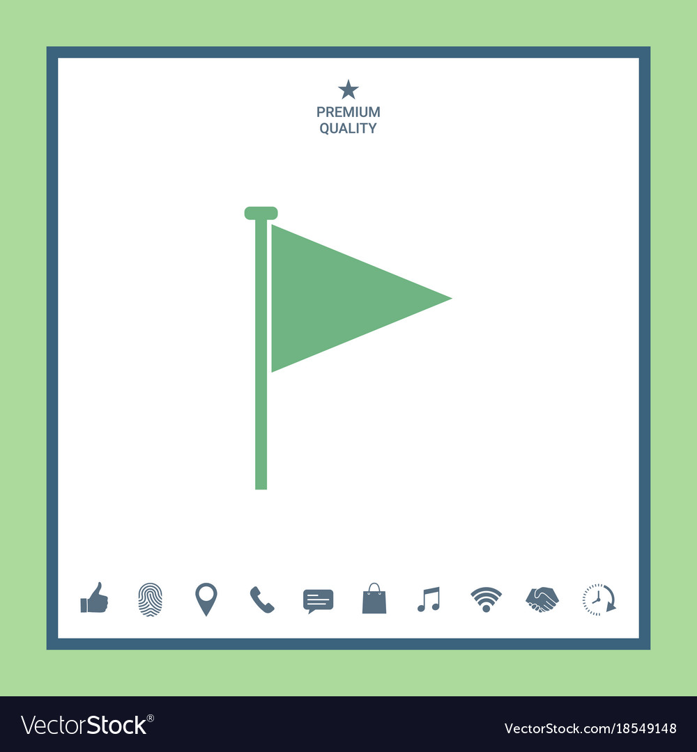 Triangle flag icon Royalty Free Vector Image - VectorStock