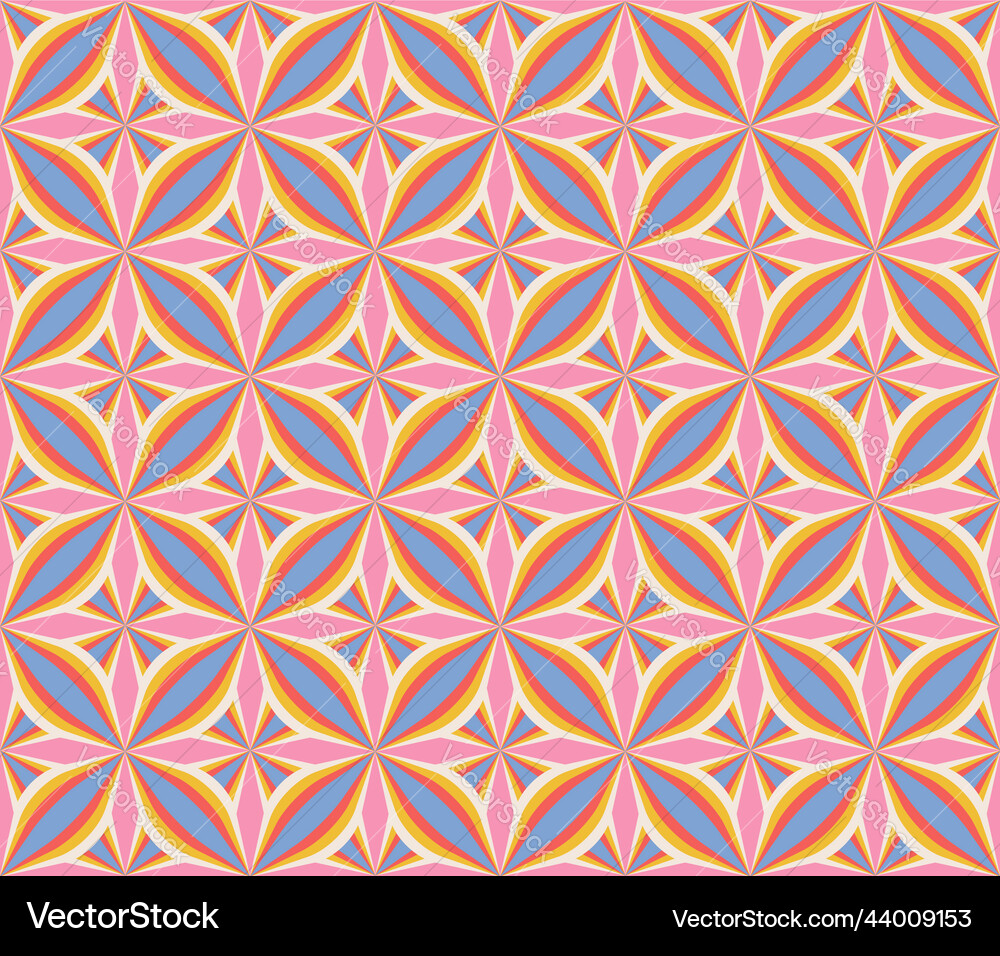 70s retro seamless pattern in groovy 60s vintage Vector Image