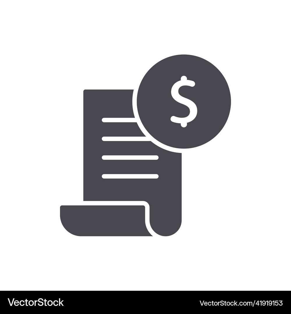 Bill icon sign symbol logo Royalty Free Vector Image