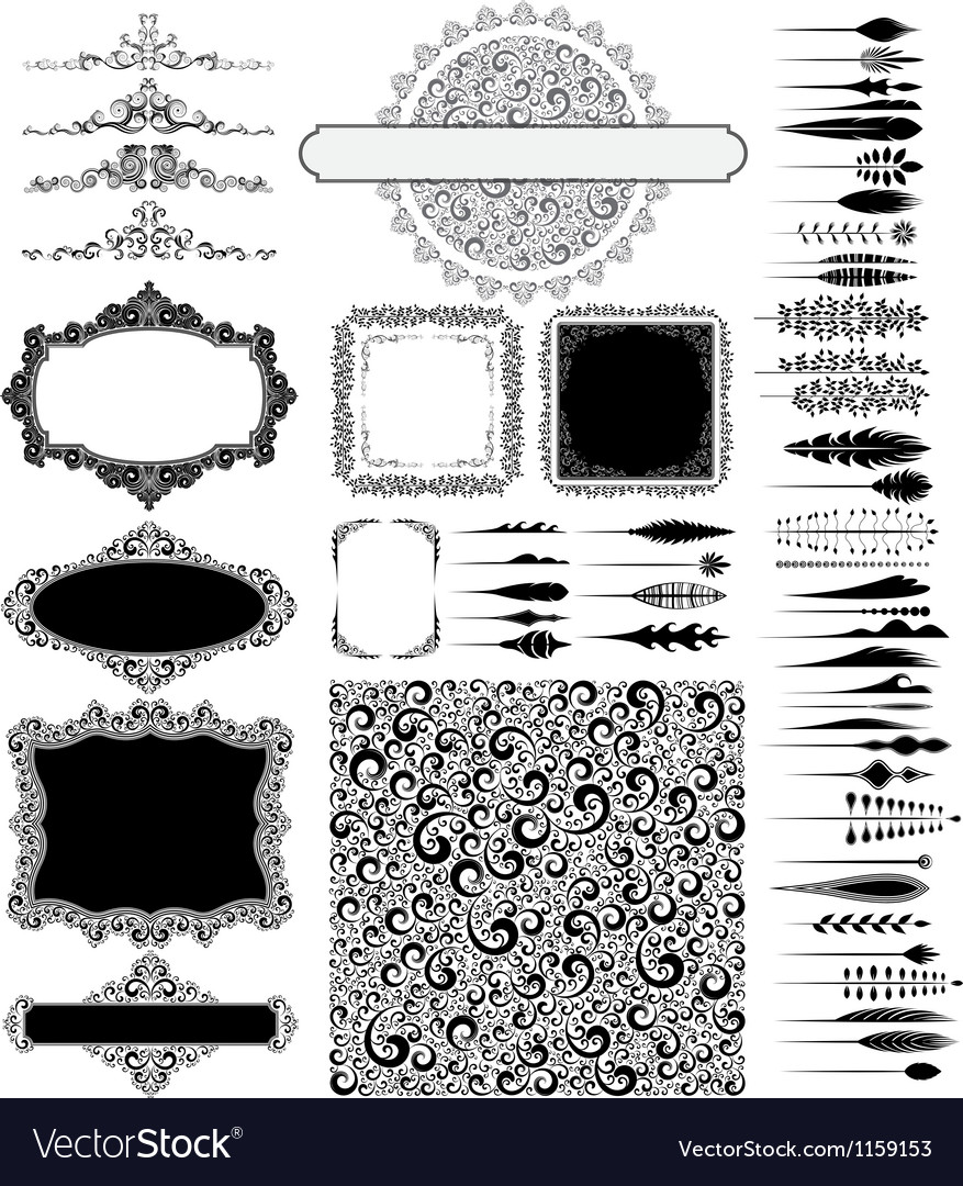 Design elements collection Royalty Free Vector Image