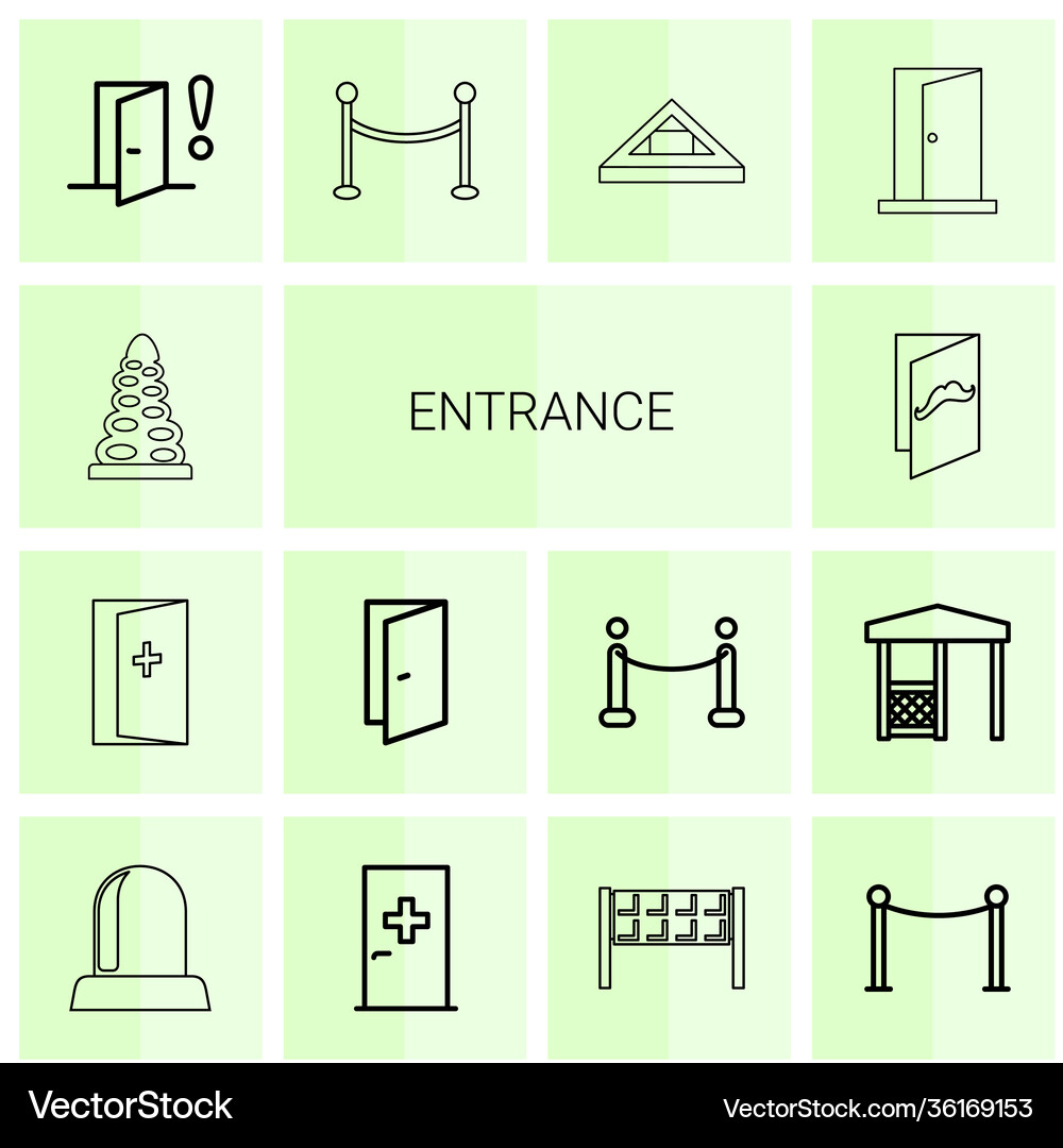 Entrance Icons Lizenzfreies Vektorbild - VectorStock