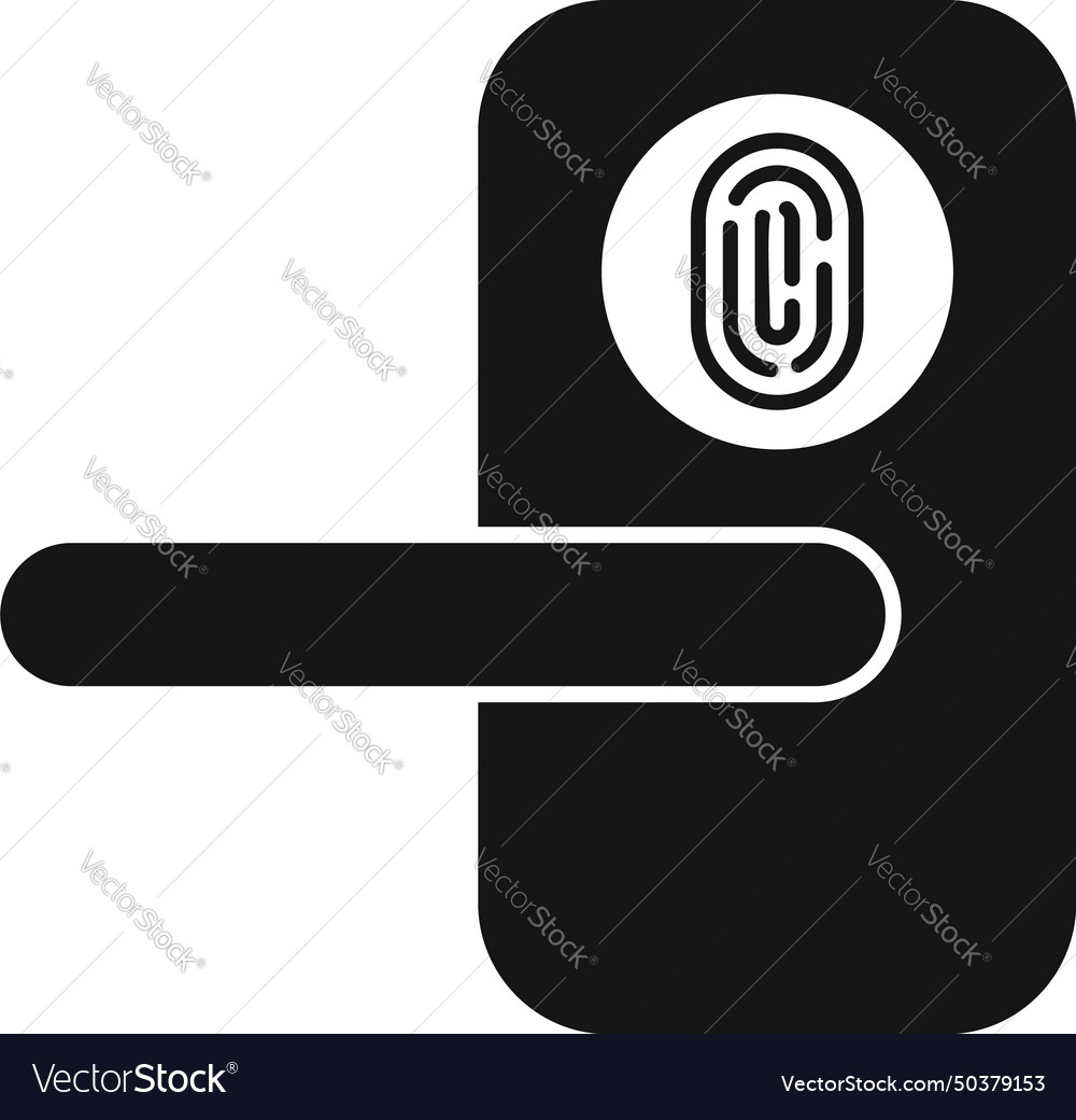 Fingerprint door lock icon simple access Vector Image Fingerprint door lock icon simple access Vector Image