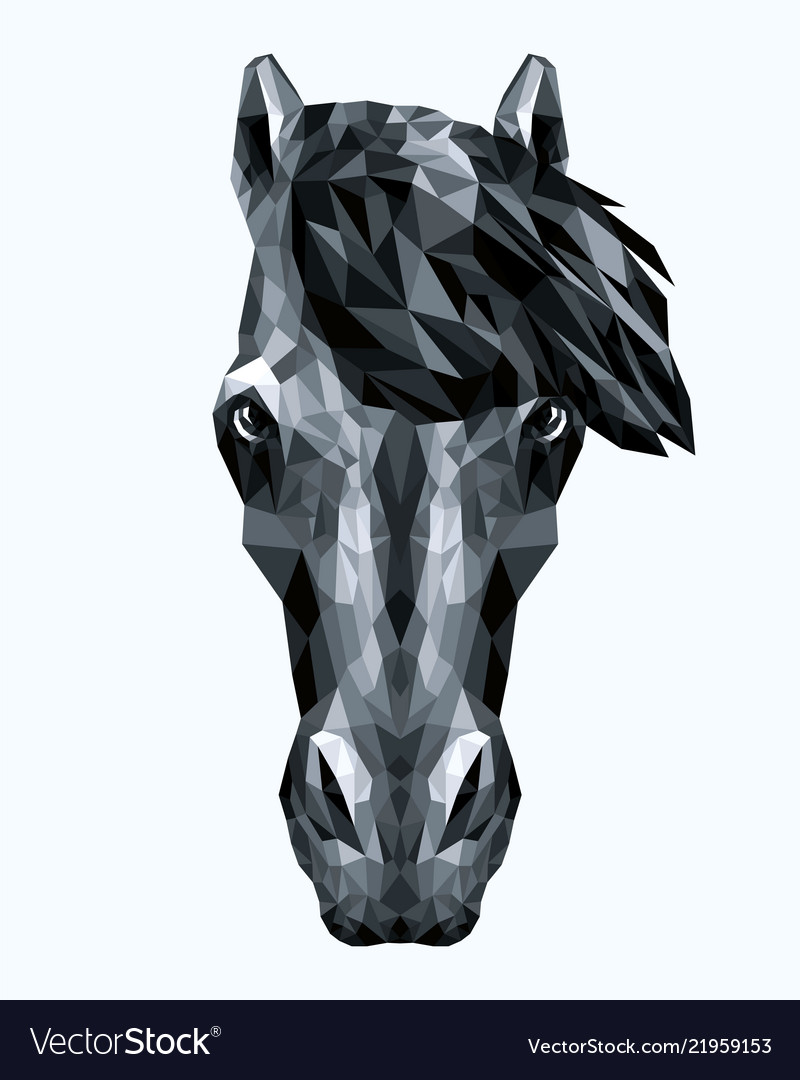 Geometric horse Royalty Free Vector Image - VectorStock Geometric horse Royalty Free Vector Image - VectorStock