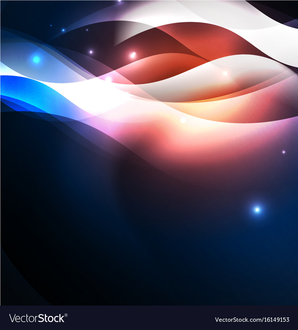 Illuminated neon waves Royalty Free Vector Image