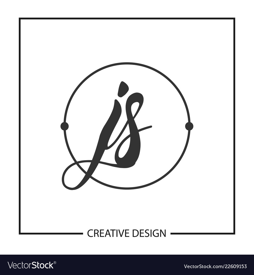 Initial js letter logo template design Royalty Free Vector