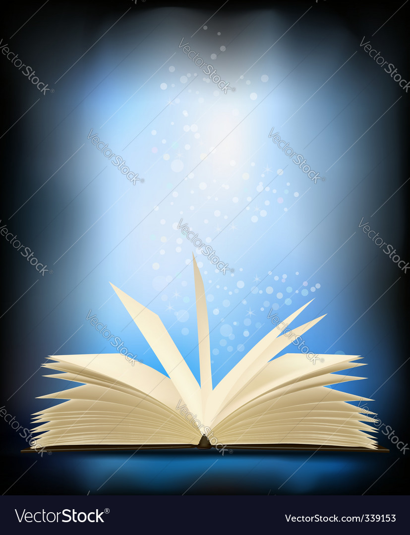 Magic book Royalty Free Vector Image - VectorStock