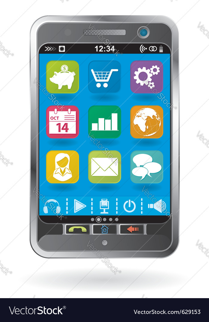 Mobile smartphone Royalty Free Vector Image - VectorStock