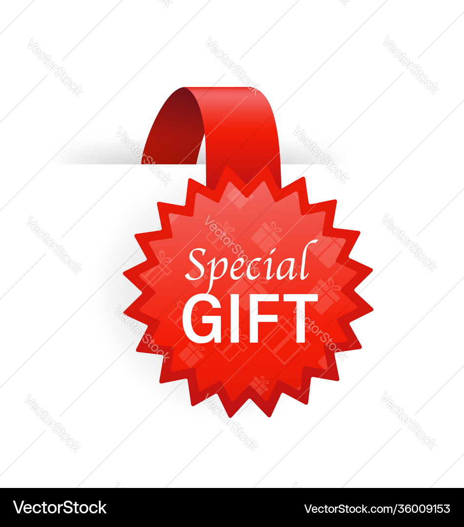 Modern red special gift badge great design for any