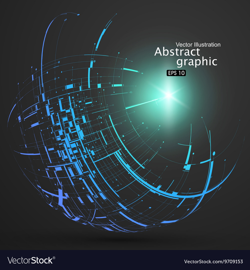 Point line surface formed wireframe sphere science