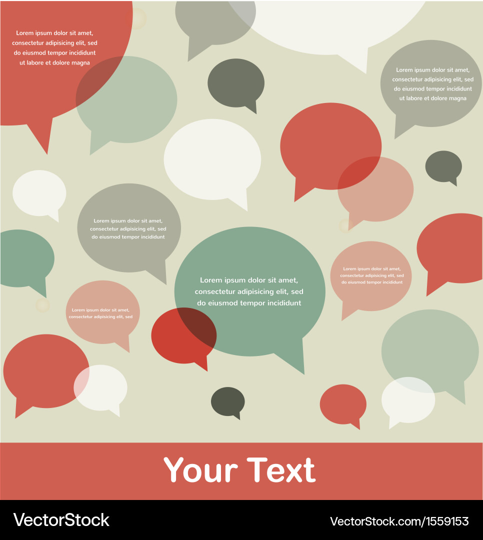 Retro speech bubble background with a place Vector Image