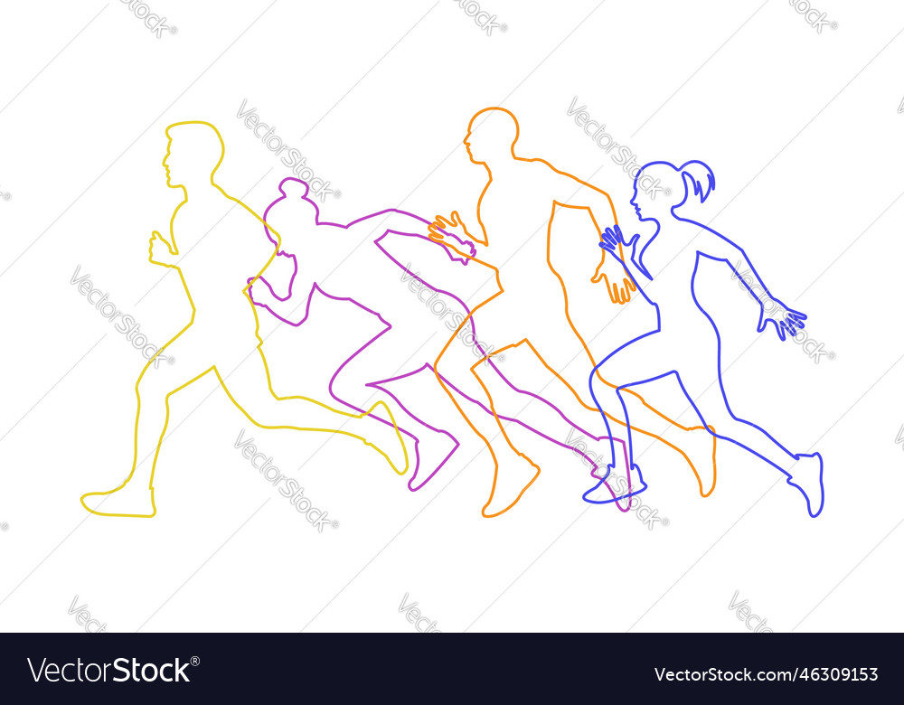 Running Royalty Free Vector Image - VectorStock