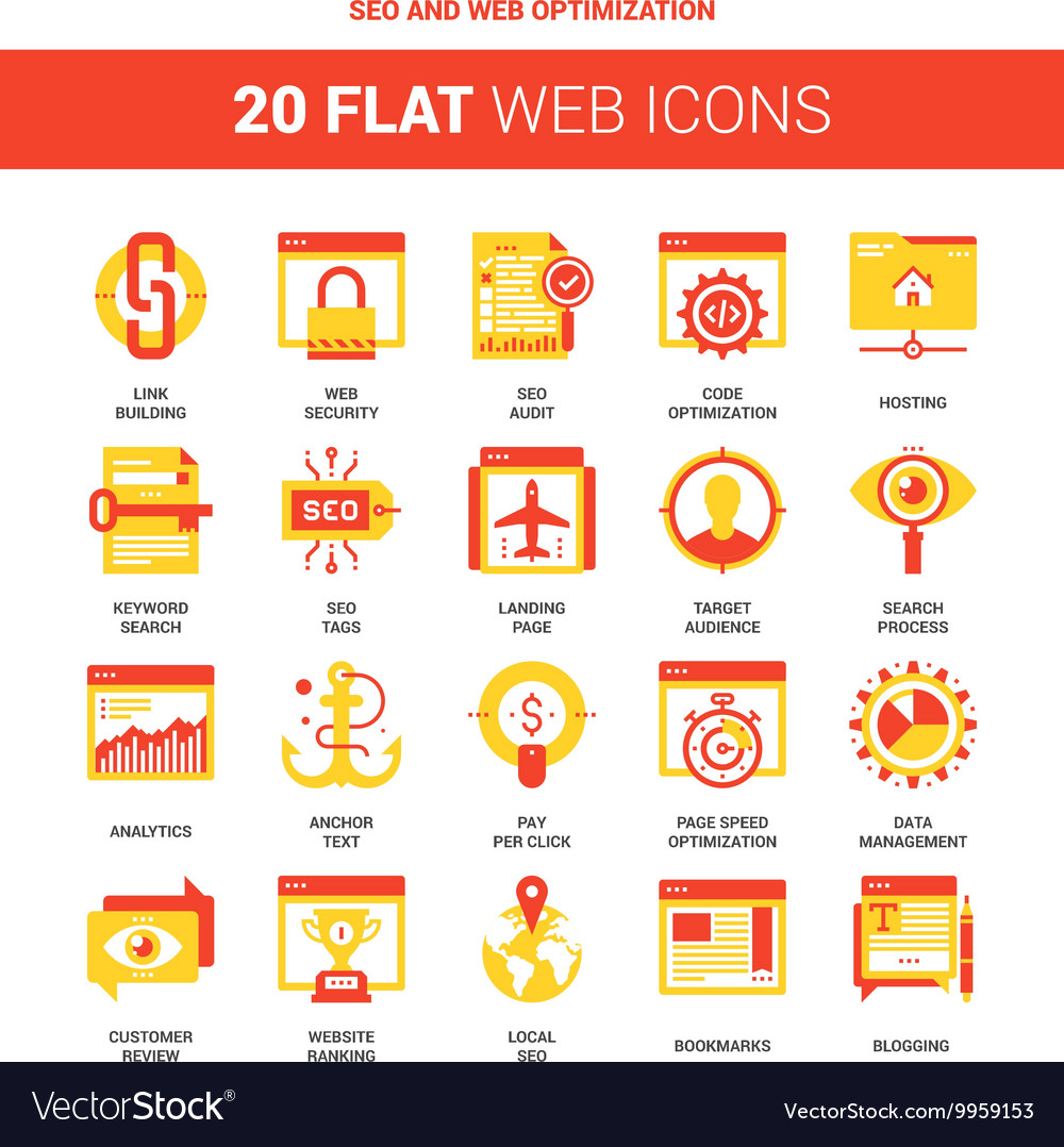 Seo and web optimization Royalty Free Vector Image