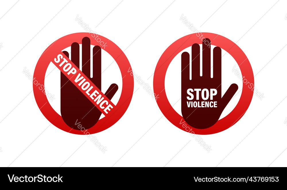 Stop violence against women social problem Vector Image