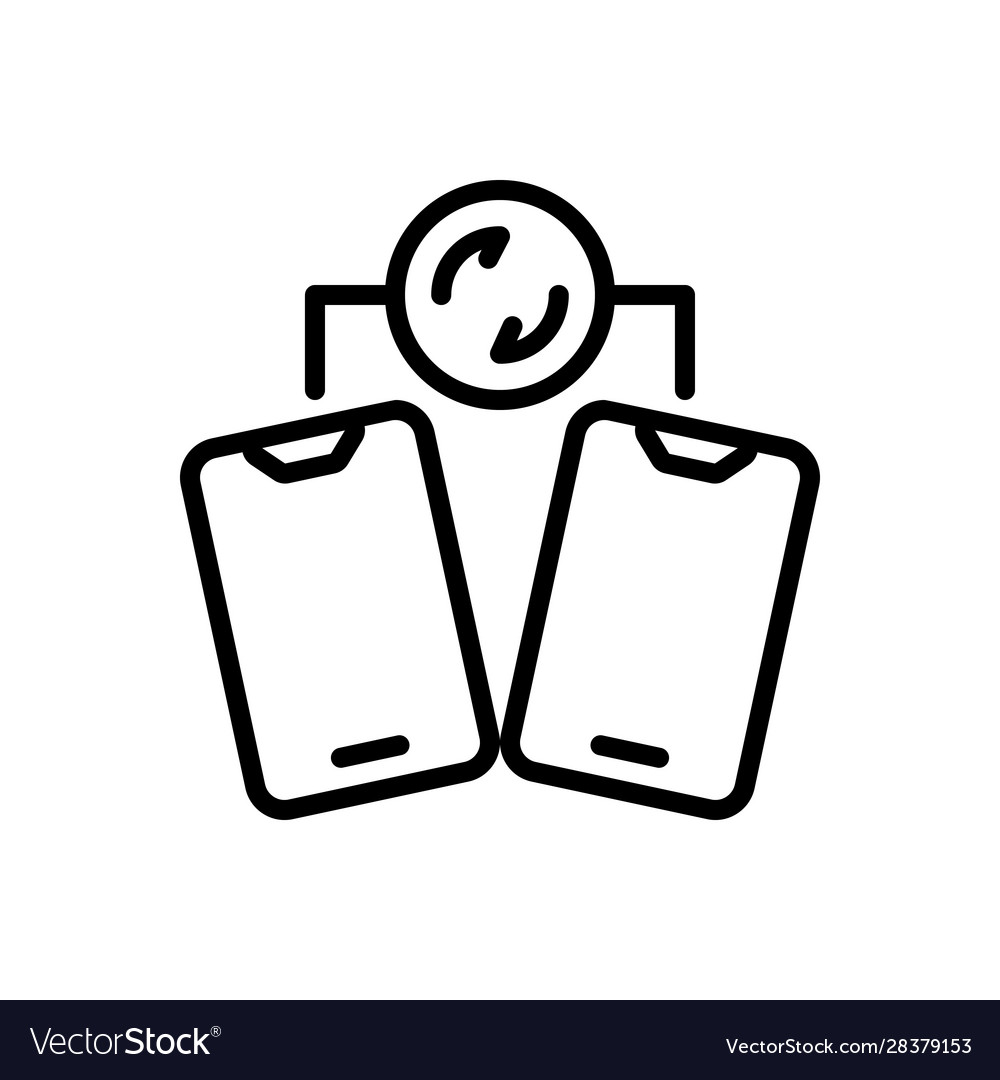 Syncing with mobile Royalty Free Vector Image - VectorStock
