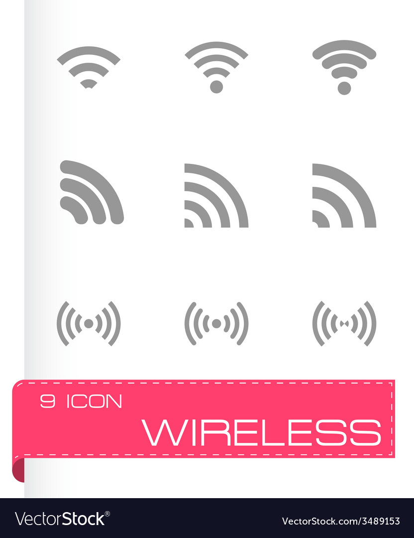 Wireless icon set Royalty Free Vector Image - VectorStock