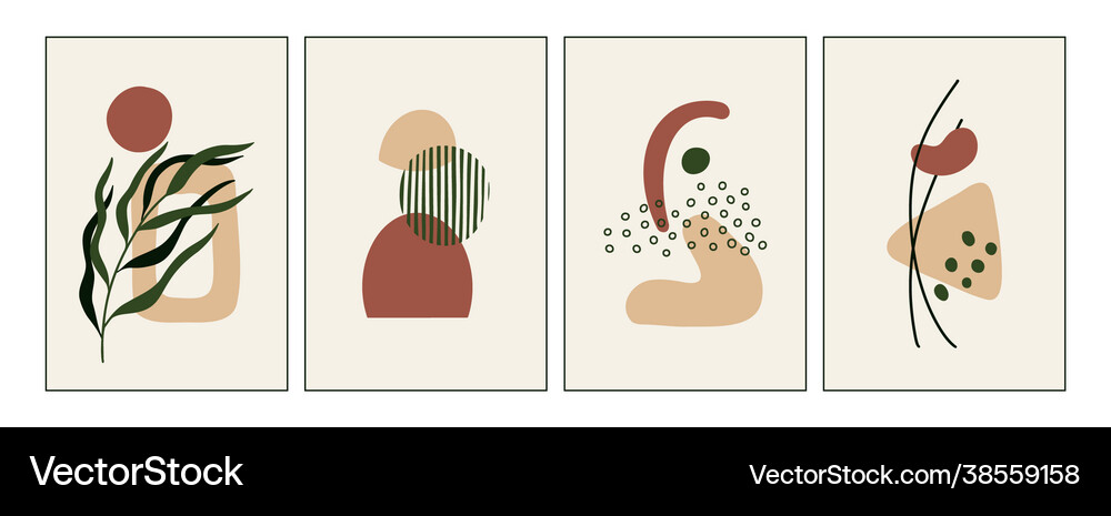 Abstract Art Postcards Set Royalty Free Vector Image