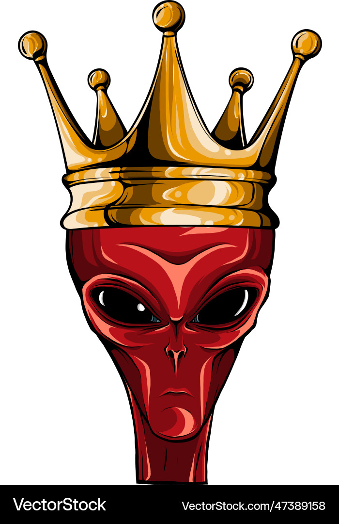Alien head design of Royalty Free Vector Image