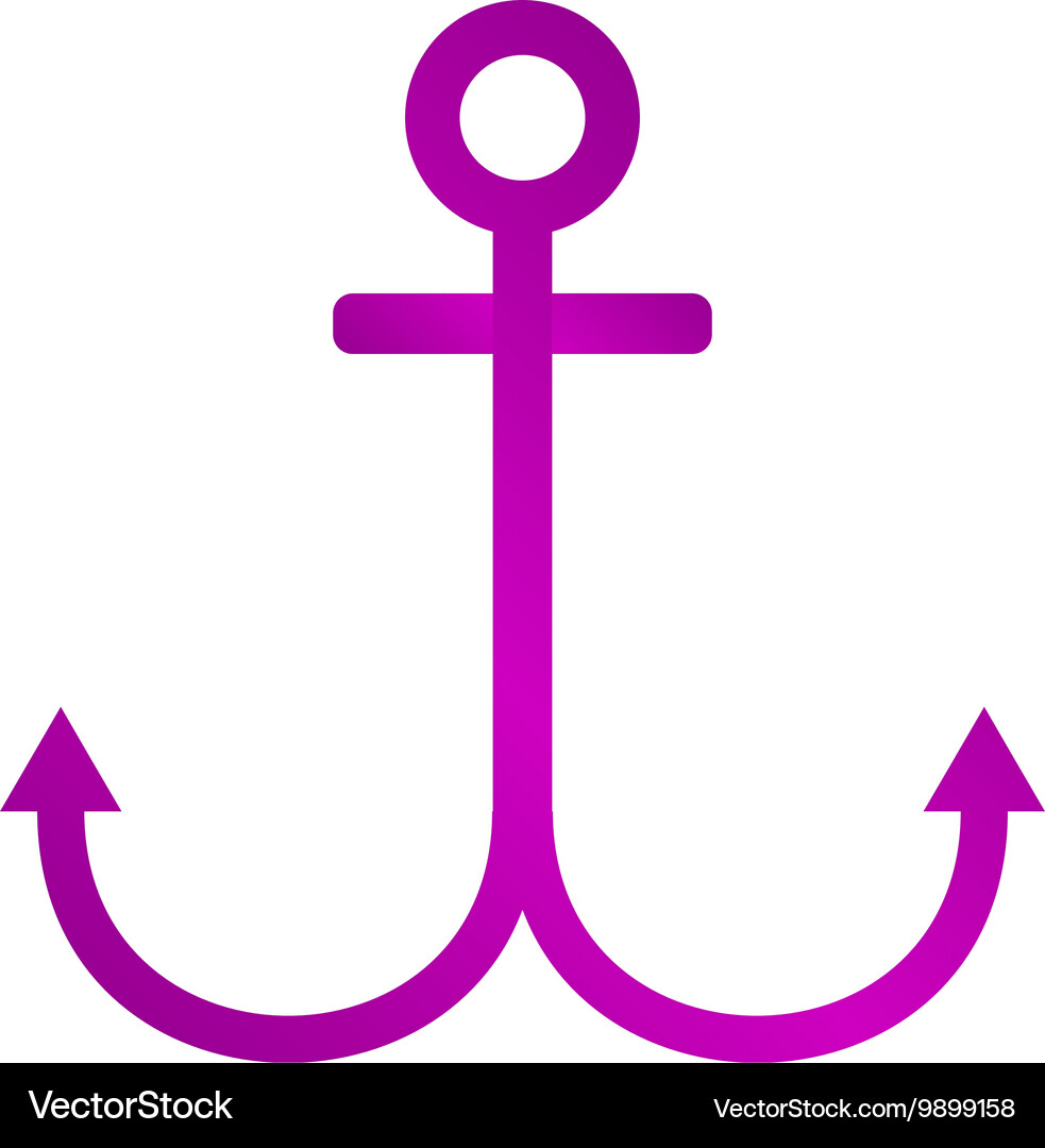Anchor symbol modern design flat style icon Vector Image