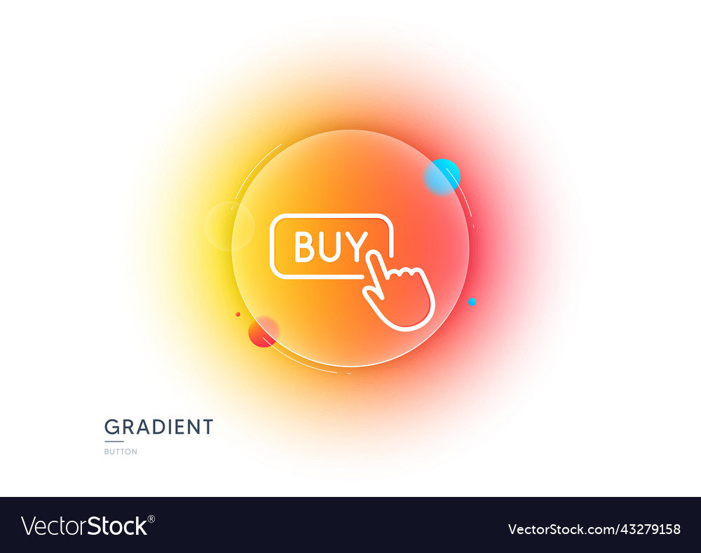 Click to buy line icon online shopping sign Vector Image