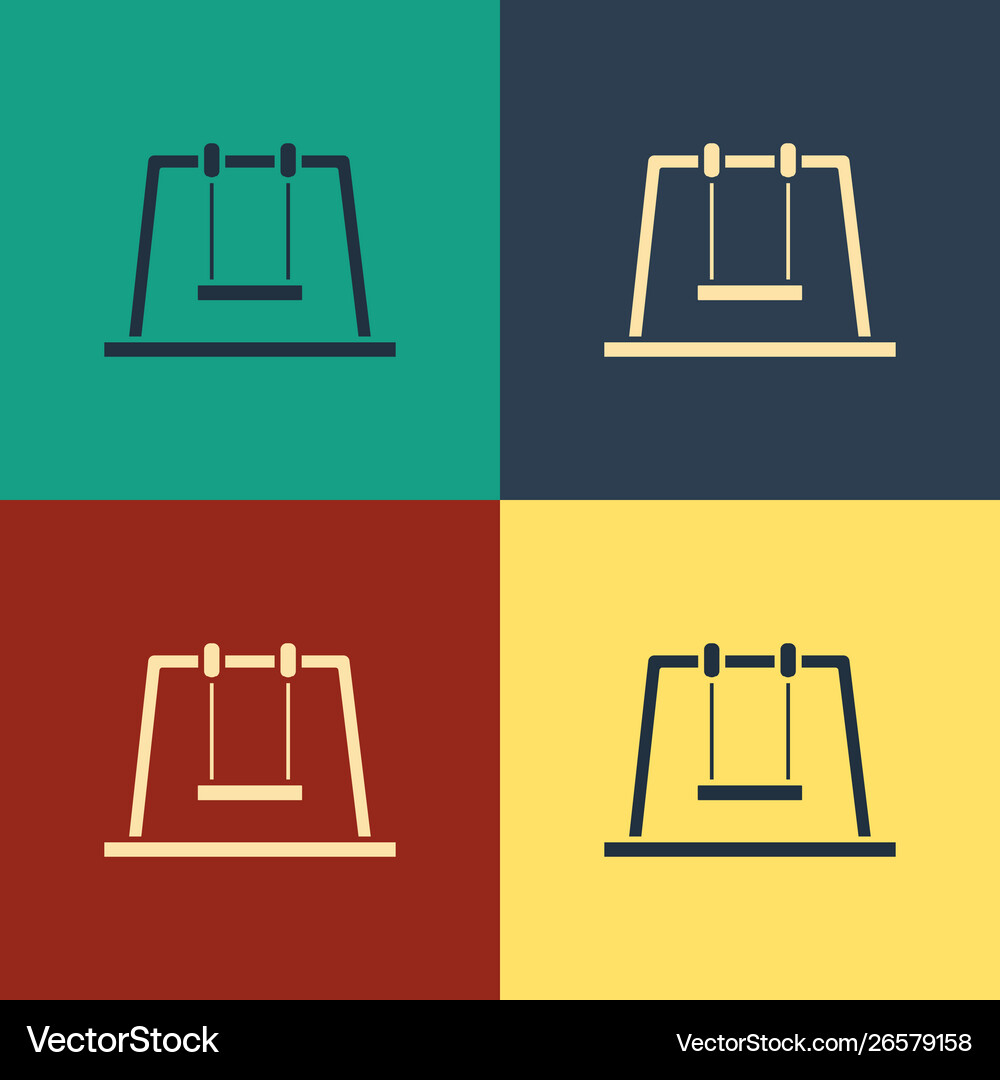 Color swing icon isolated on background Royalty Free Vector