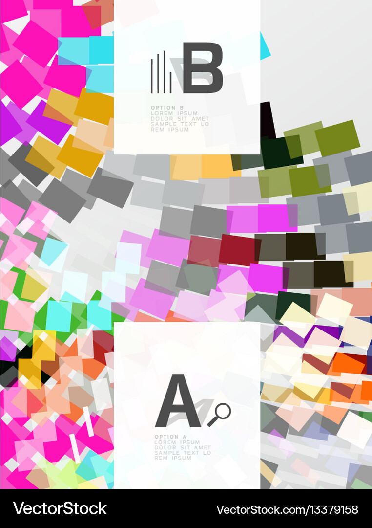 Colorful lines rectangles and stripes with option Vector Image