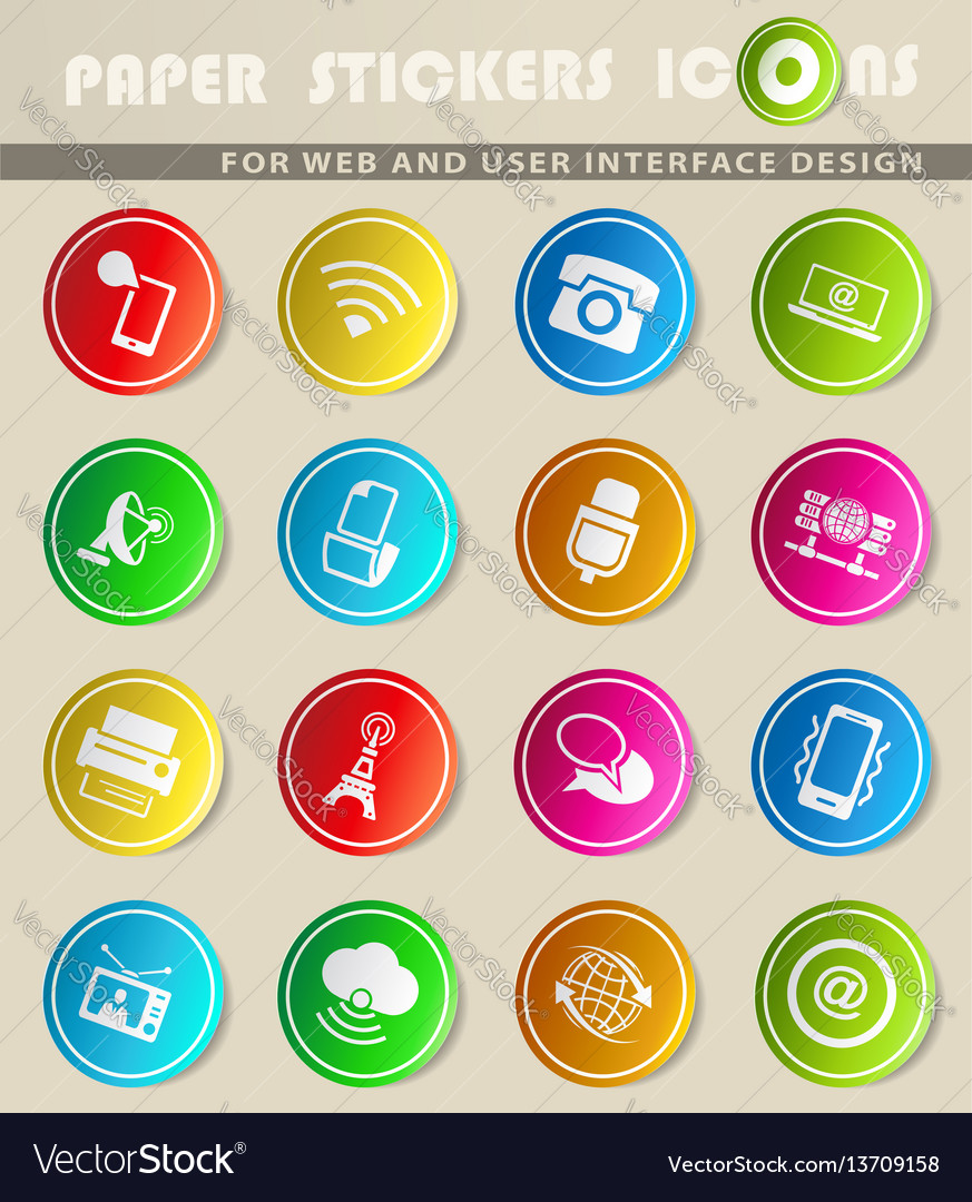 Communication icon set Royalty Free Vector Image