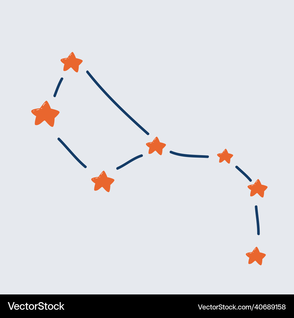Constellation of ursa major Royalty Free Vector Image