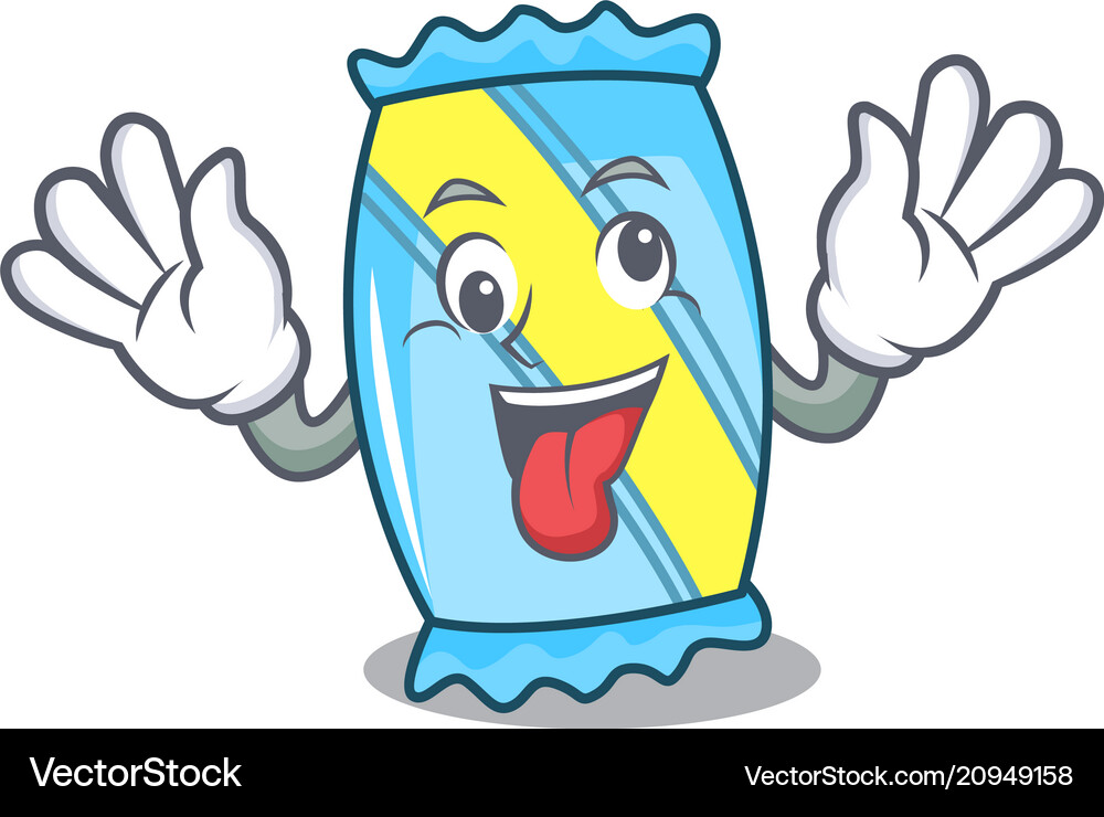 Crazy candy mascot cartoon style Royalty Free Vector Image