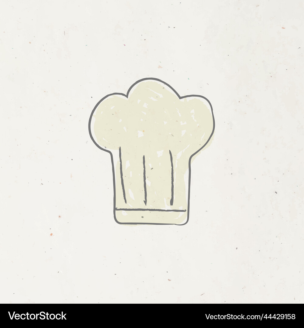 Cute doodle chef hat Royalty Free Vector Image