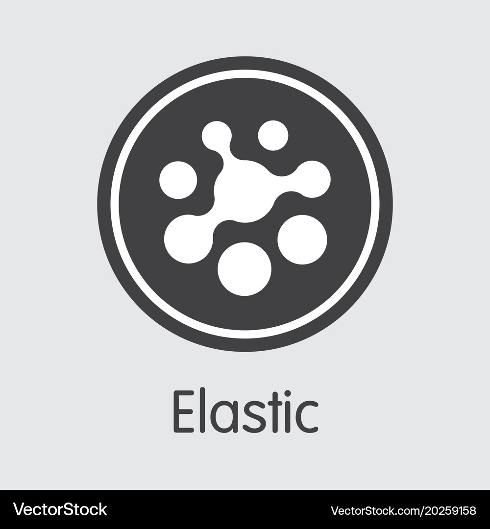 Elastic virtual currency xel trading sign Vector Image