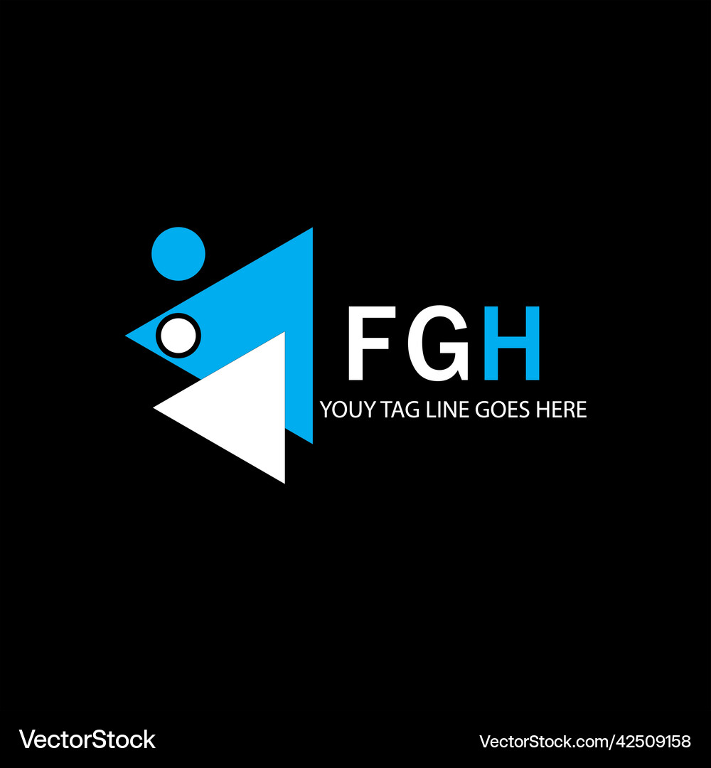 Fgh letter logo creative design with graphic Vector Image