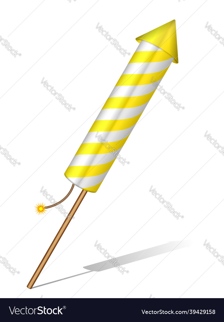 Firework rocket Royalty Free Vector Image - VectorStock
