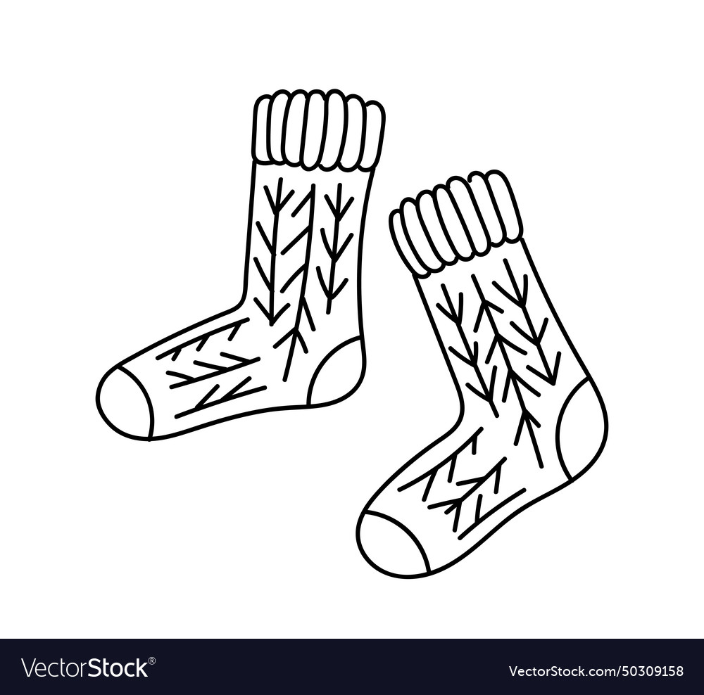 Knitting element linear Royalty Free Vector Image