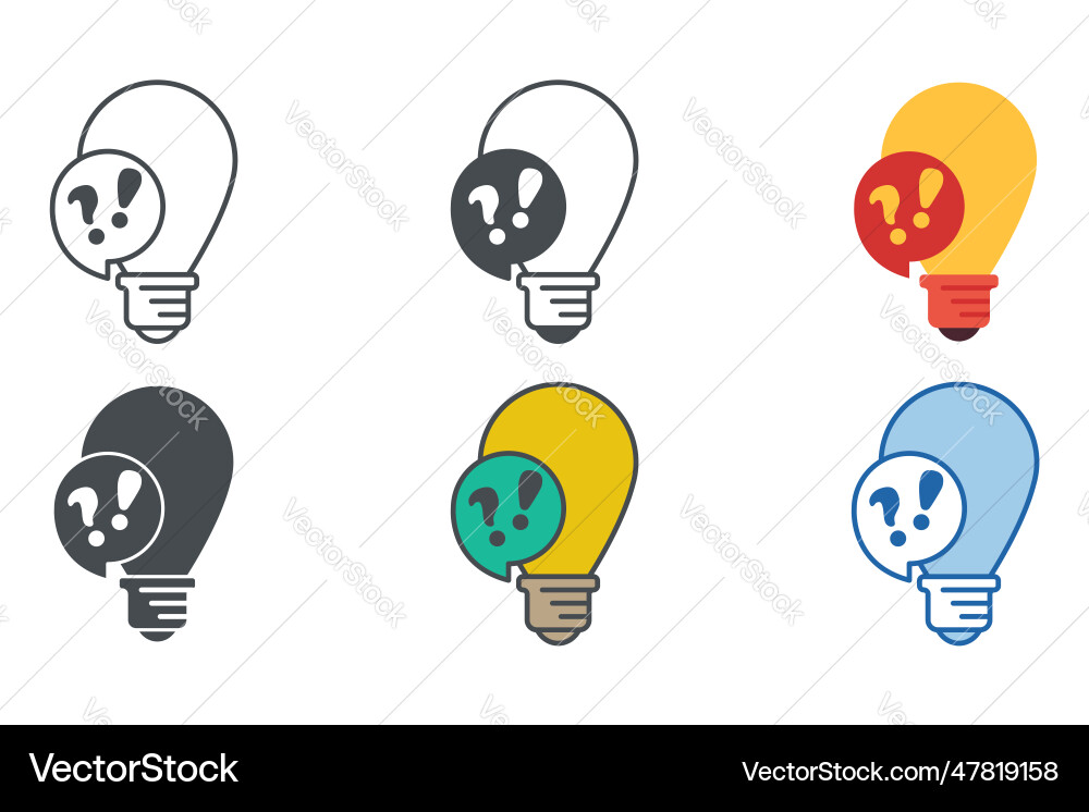 Quiz icon symbol template for graphic and web Vector Image