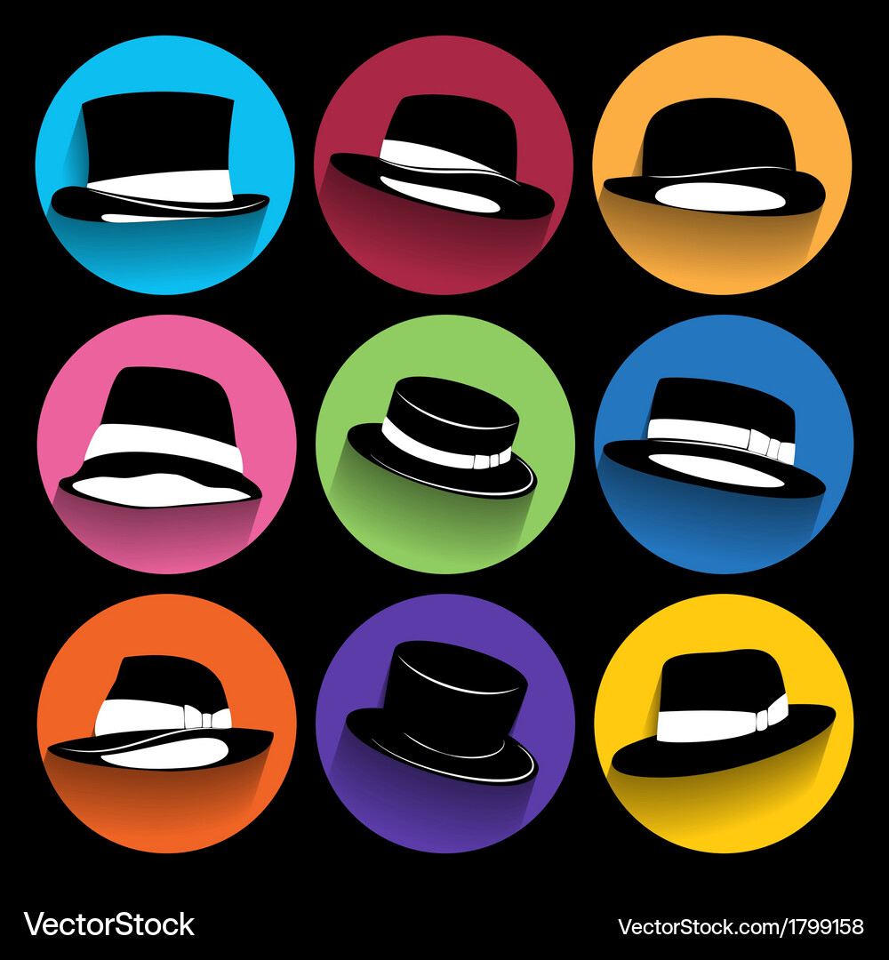 Trendy hipster icons with long shadow Royalty Free Vector