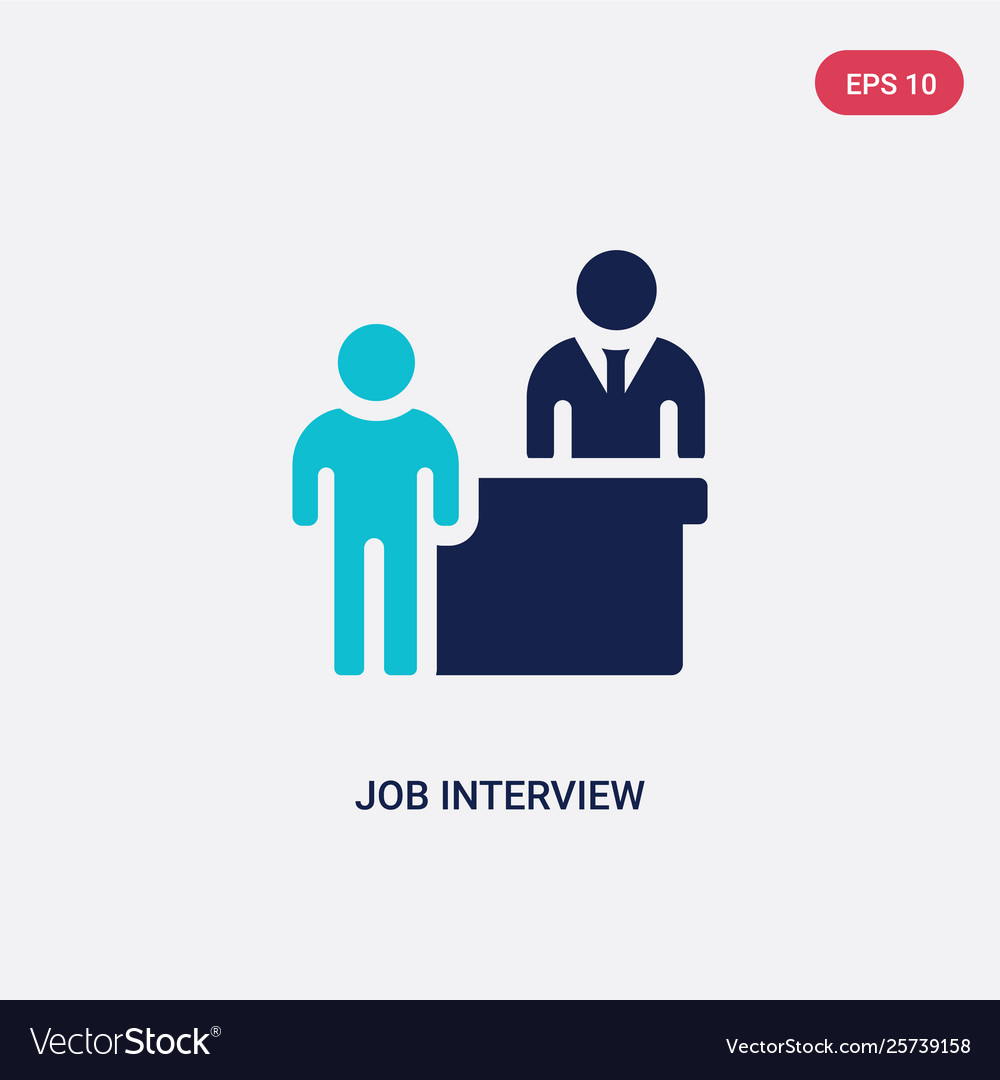 Two color job interview icon from general concept Vector Image