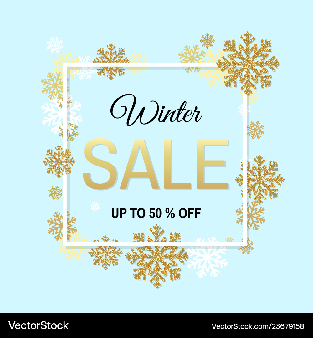 Winter sale poster Royalty Free Vector Image - VectorStock