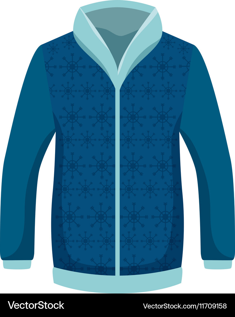Winter sweater clothes isolated icon Royalty Free Vector