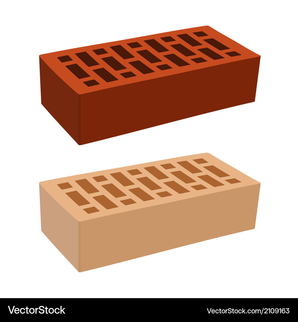 Color bricks icons set1 - red and pink Royalty Free Vector
