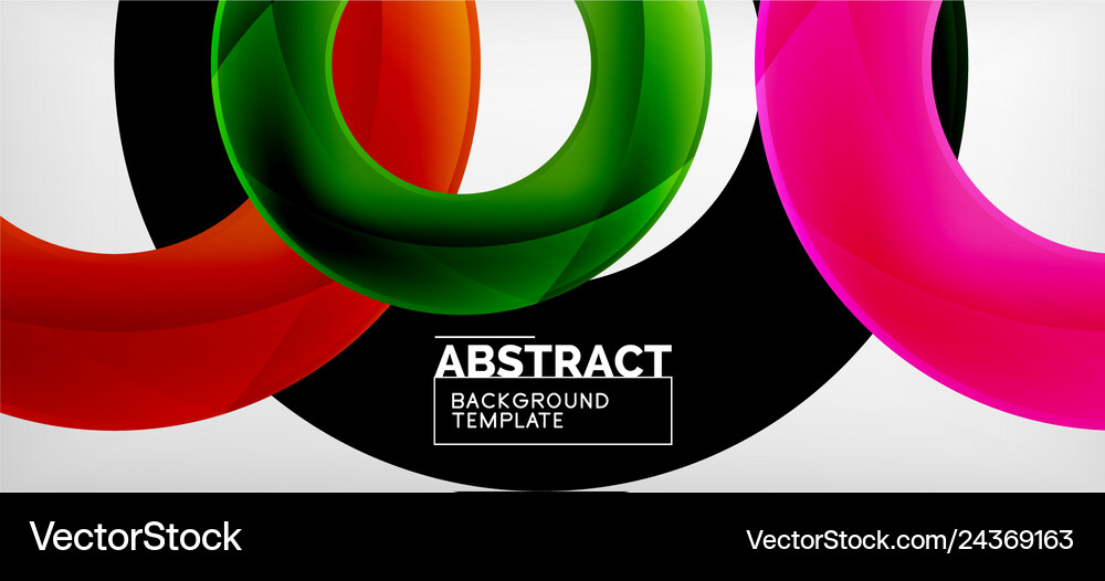 Colorful rings geometric abstract Royalty Free Vector Image