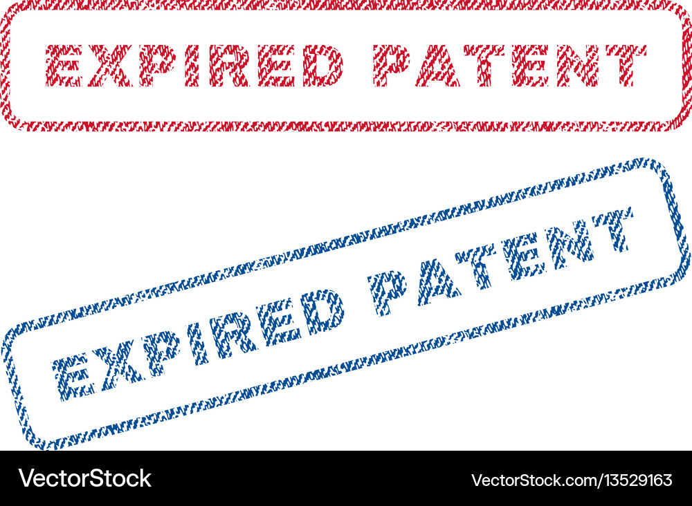 Expired patent textile stamps Royalty Free Vector Image