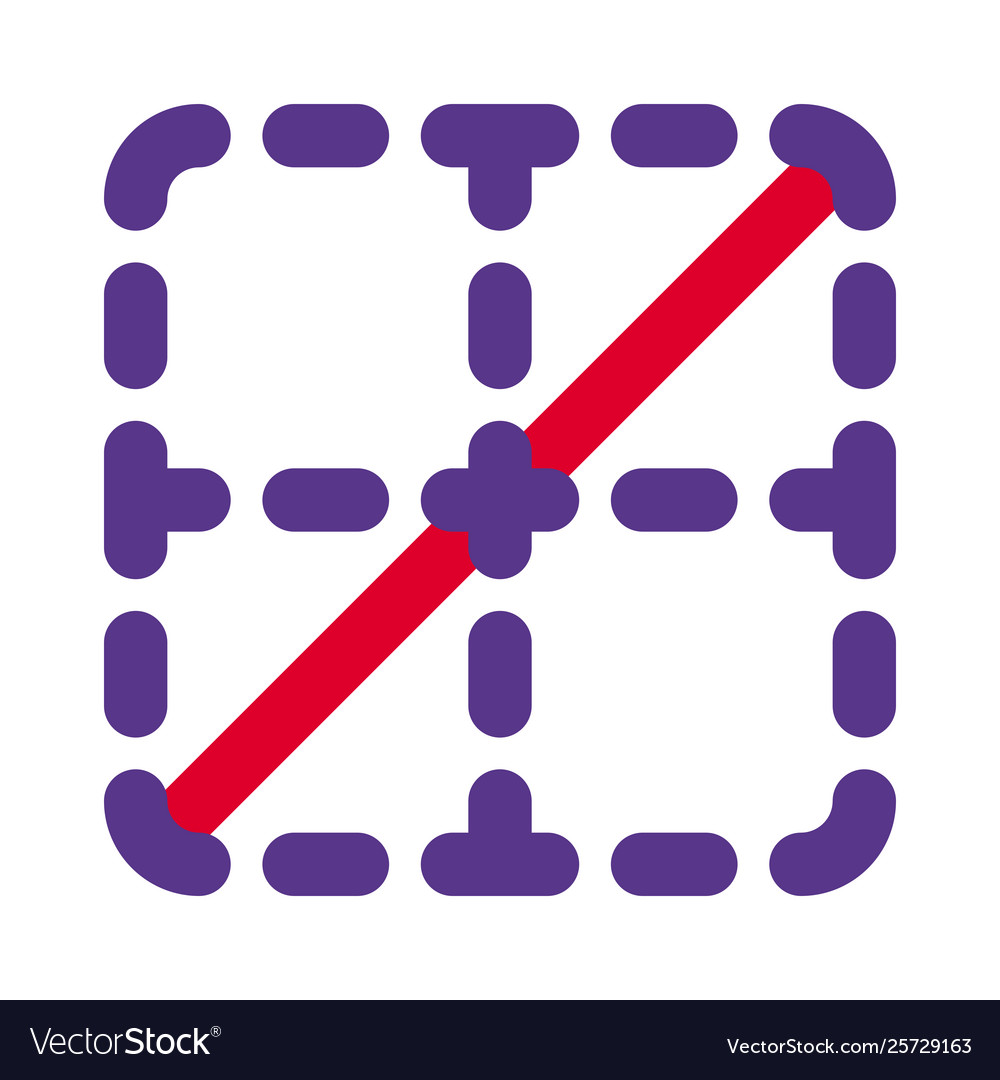 Forward diagonal worksheet highlight cell section Vector Image