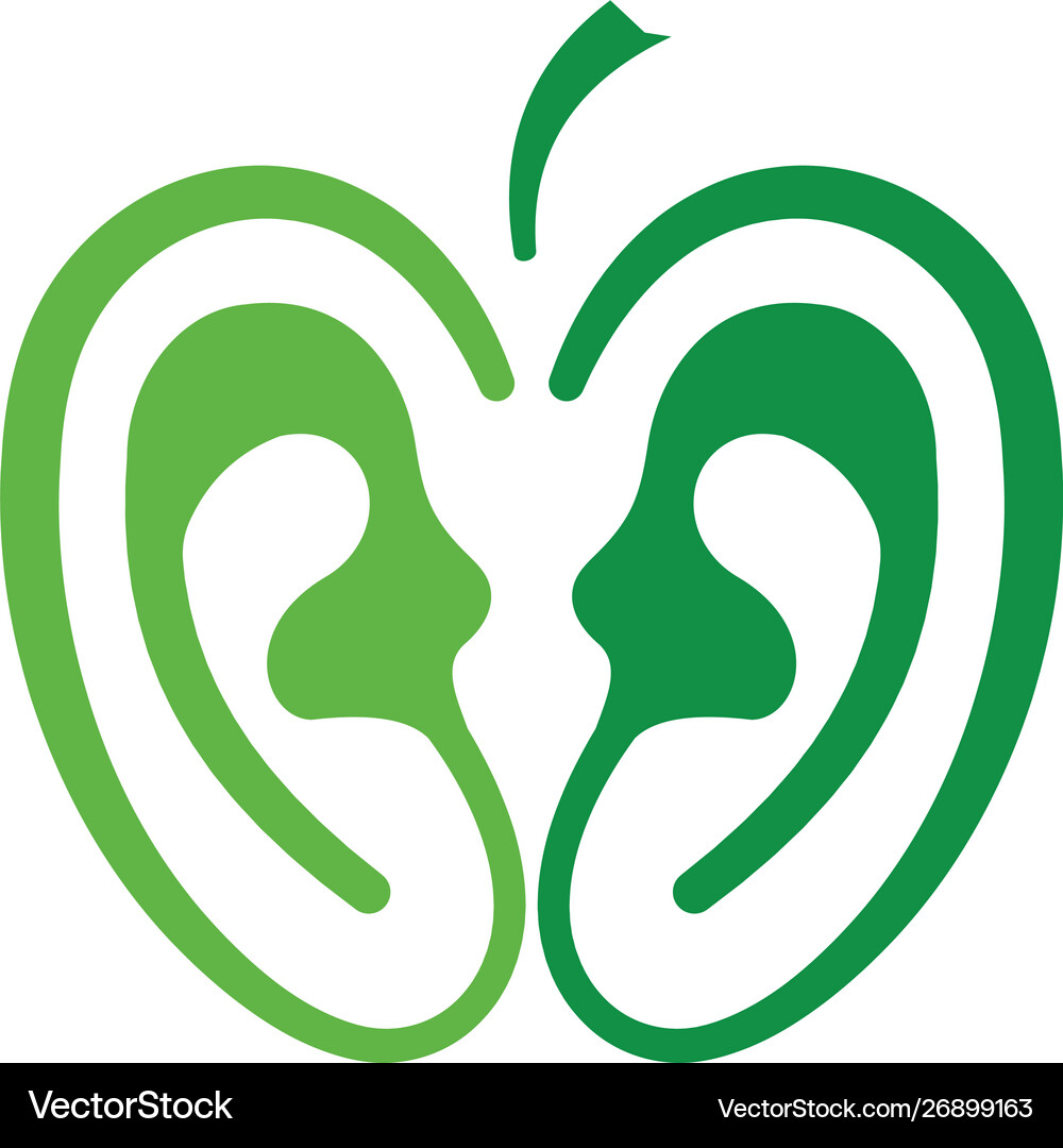 Hearing logo template icon design Royalty Free Vector Image