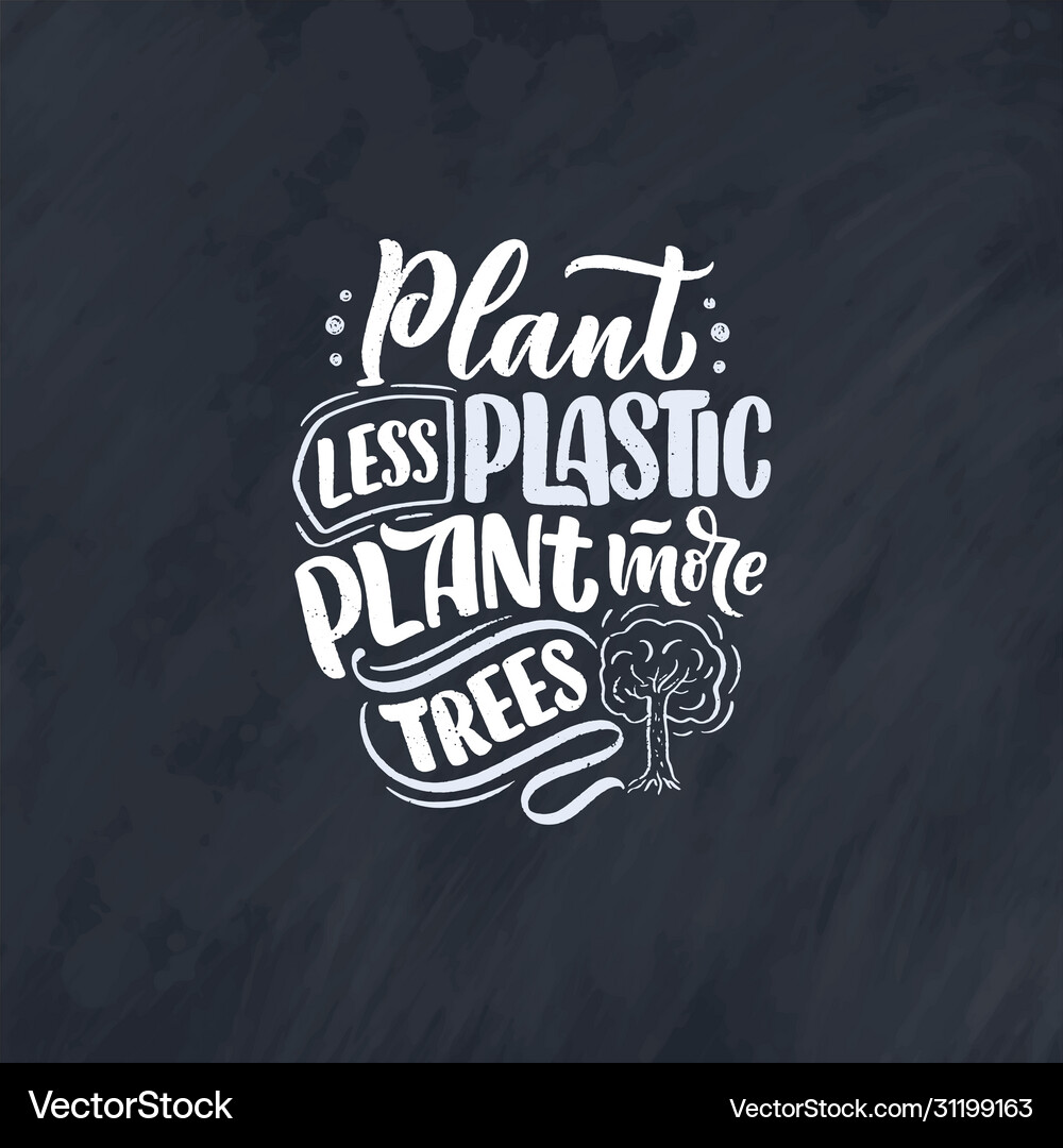 Lettering slogan about waste recycling Royalty Free Vector