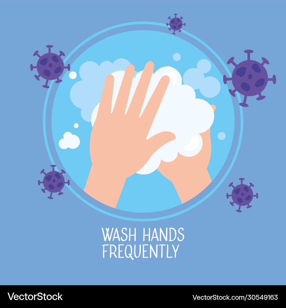 Wash Hands Coronavirus Infographic Royalty Free Vector Image