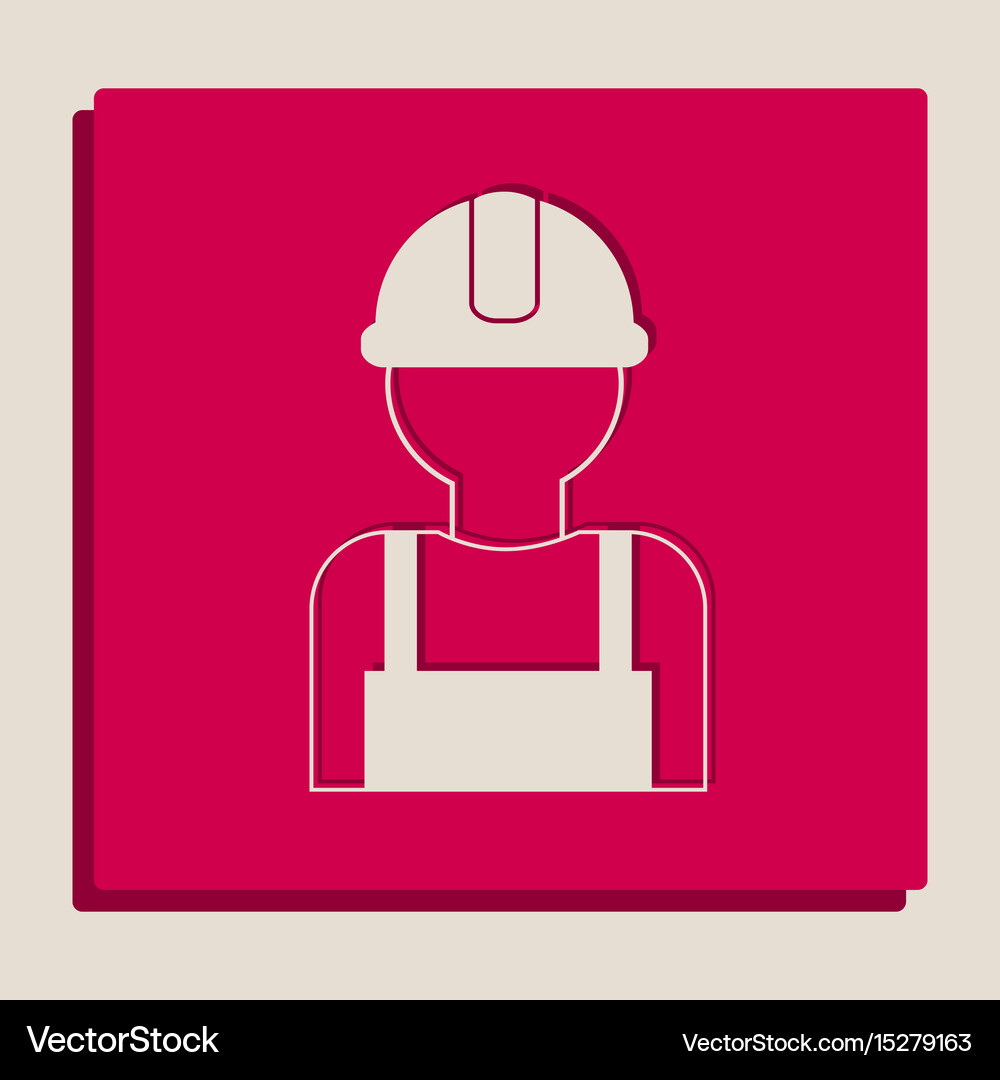 Worker sign grayscale version of popart Royalty Free Vector